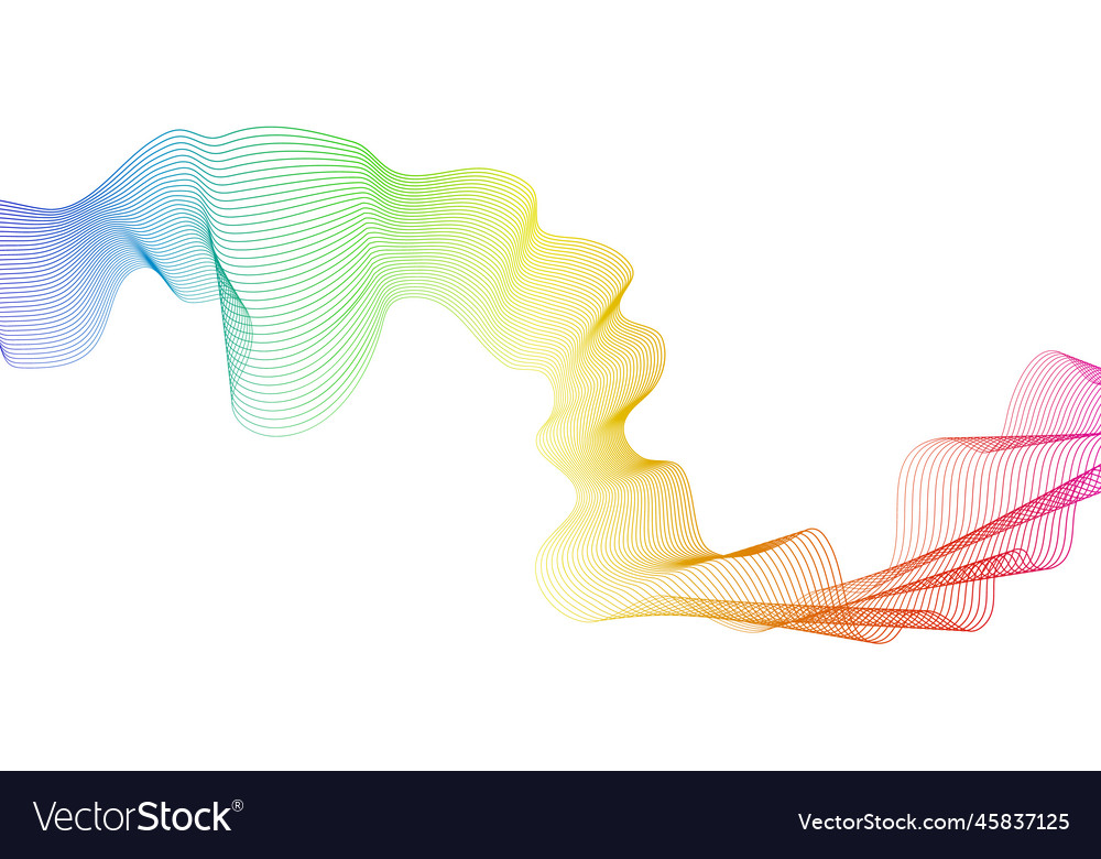 Abstract backdrop with wave gradient lines Vector Image