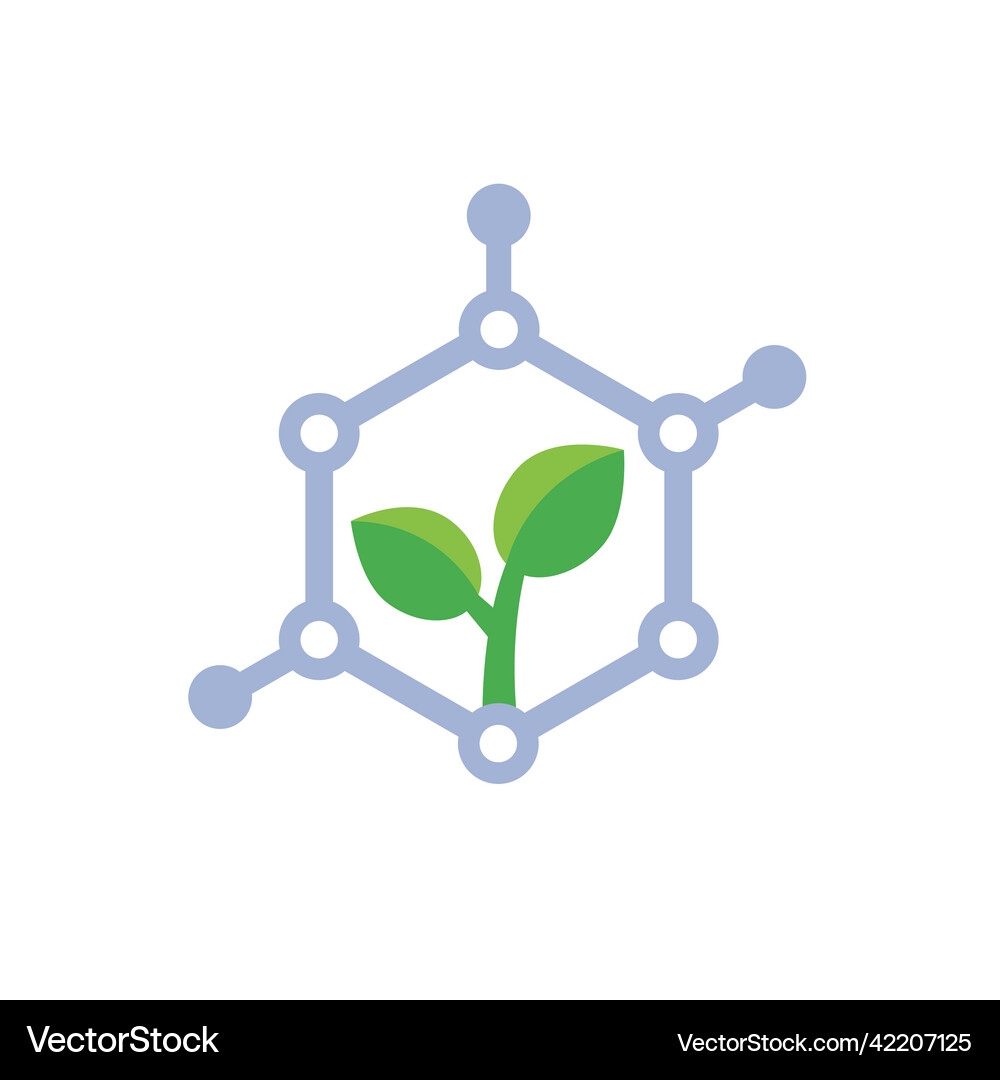 Biodegradable polymer or plastic icon Royalty Free Vector