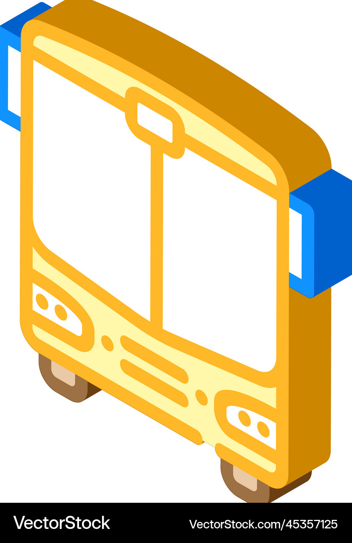 Bus transport vehicle isometric icon Royalty Free Vector