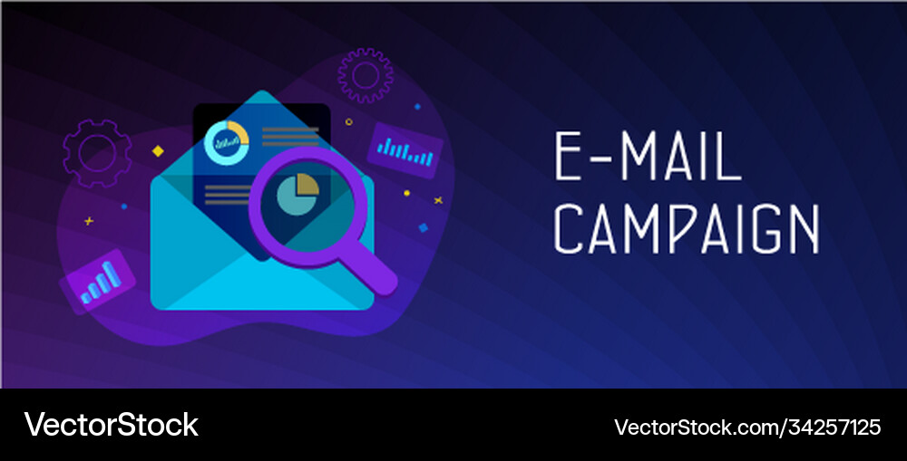 Email campaign digital marketing concept Vector Image