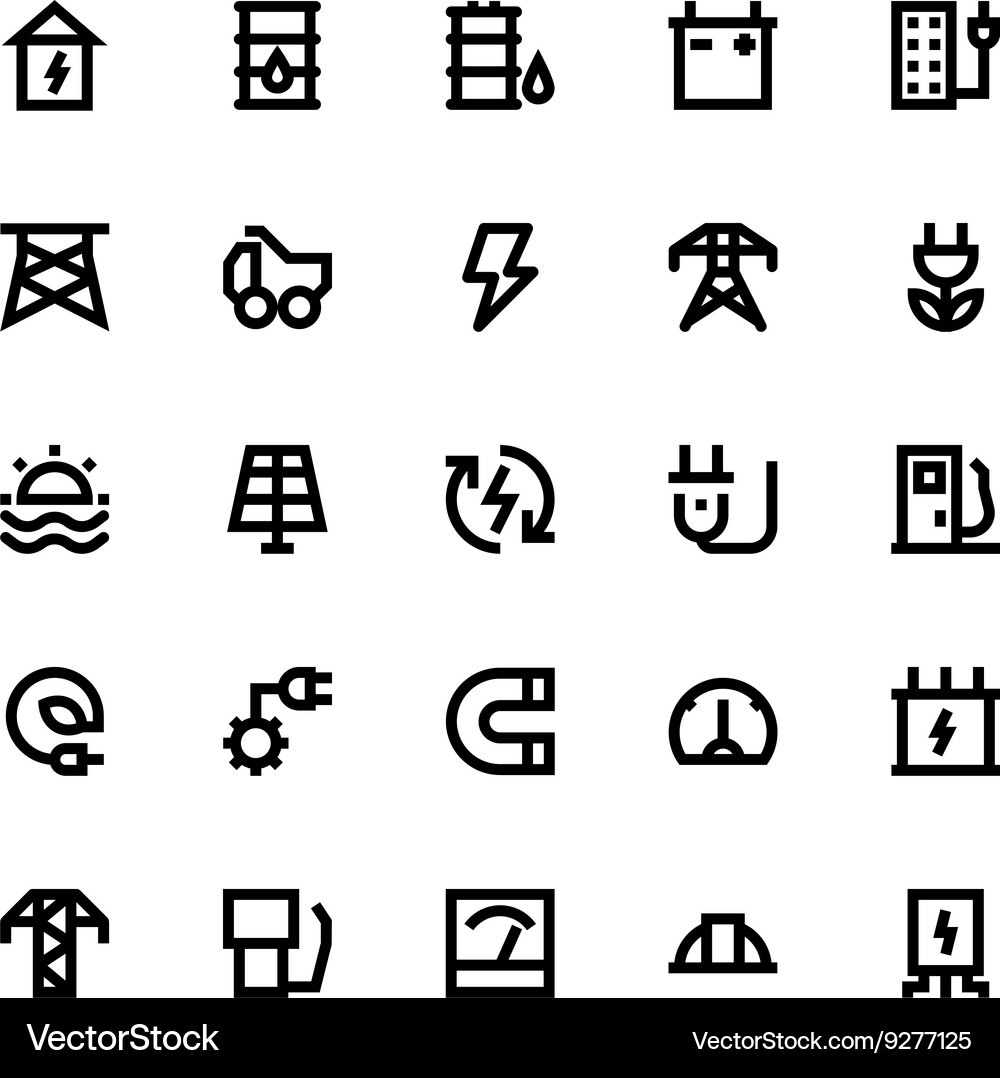 Energy and power icons 2 Royalty Free Vector Image