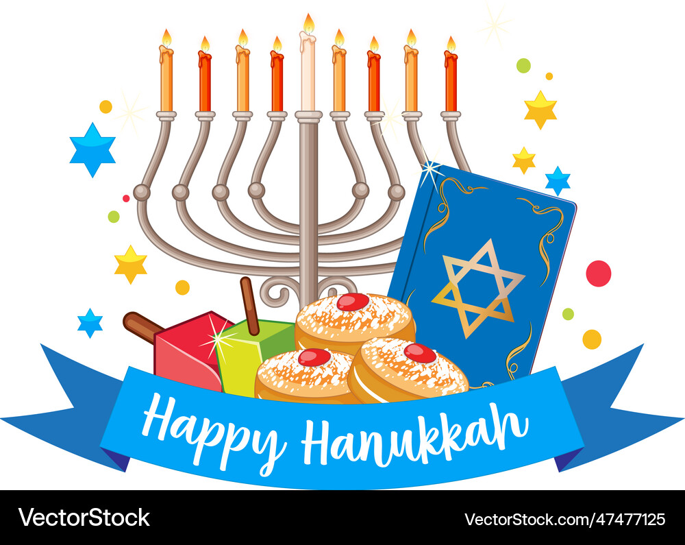 Happy hanukkah banner design Royalty Free Vector Image