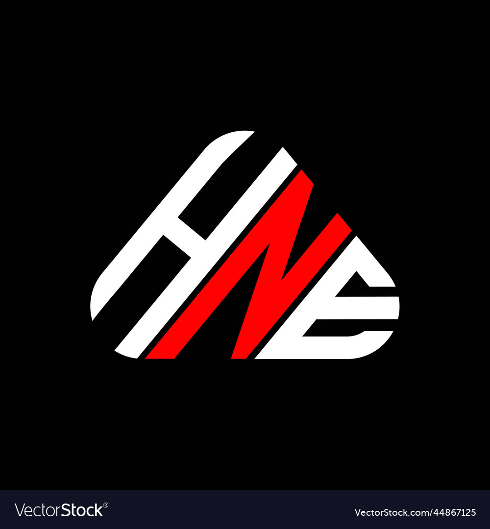 Hne letter logo creative design with graphic Vector Image