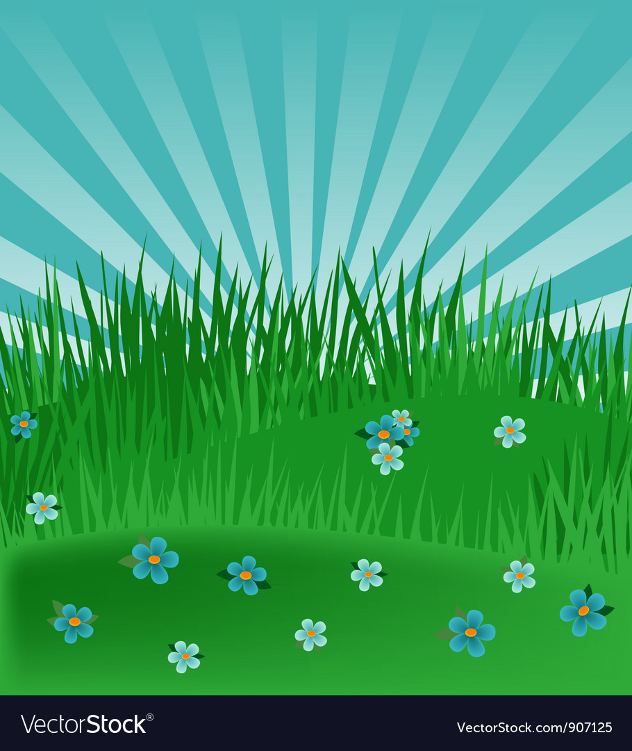 Meadow background Royalty Free Vector Image - VectorStock