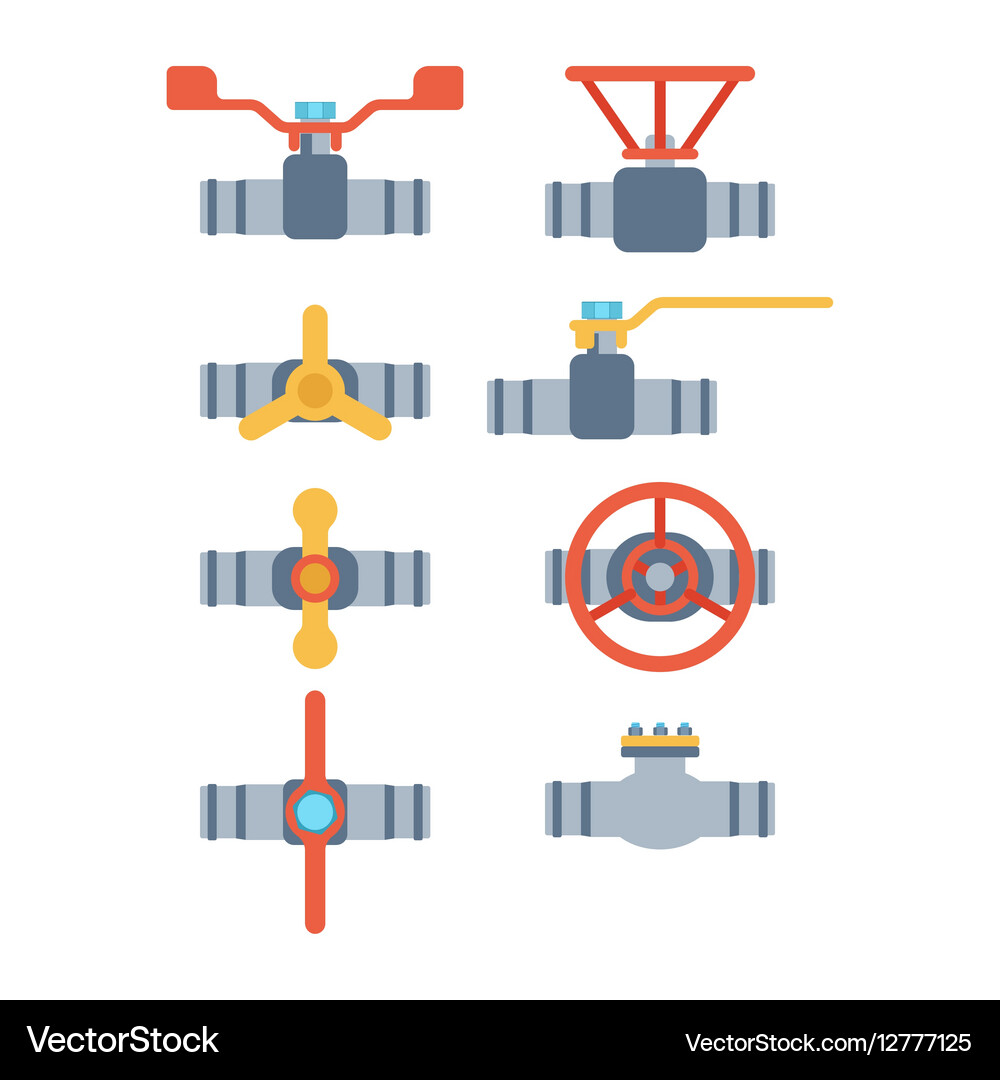 Pipes icons isolated Royalty Free Vector Image