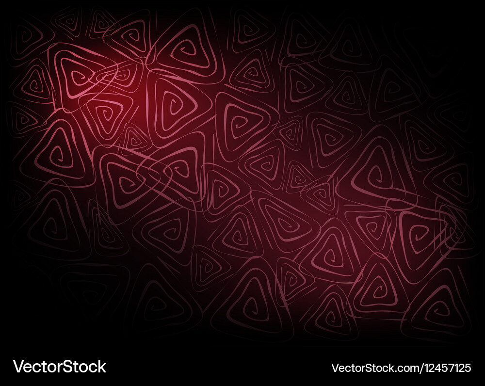 Red vintage wallpaper with triangle spiral Vector Image