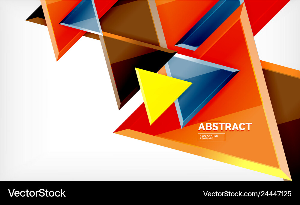 Tech futuristic geometric 3d shapes minimal Vector Image