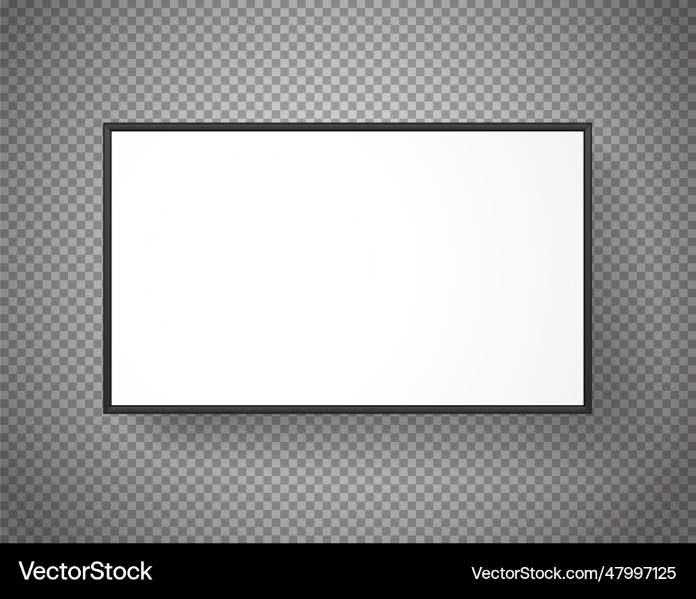 White paper picture frame on transparent Vector Image