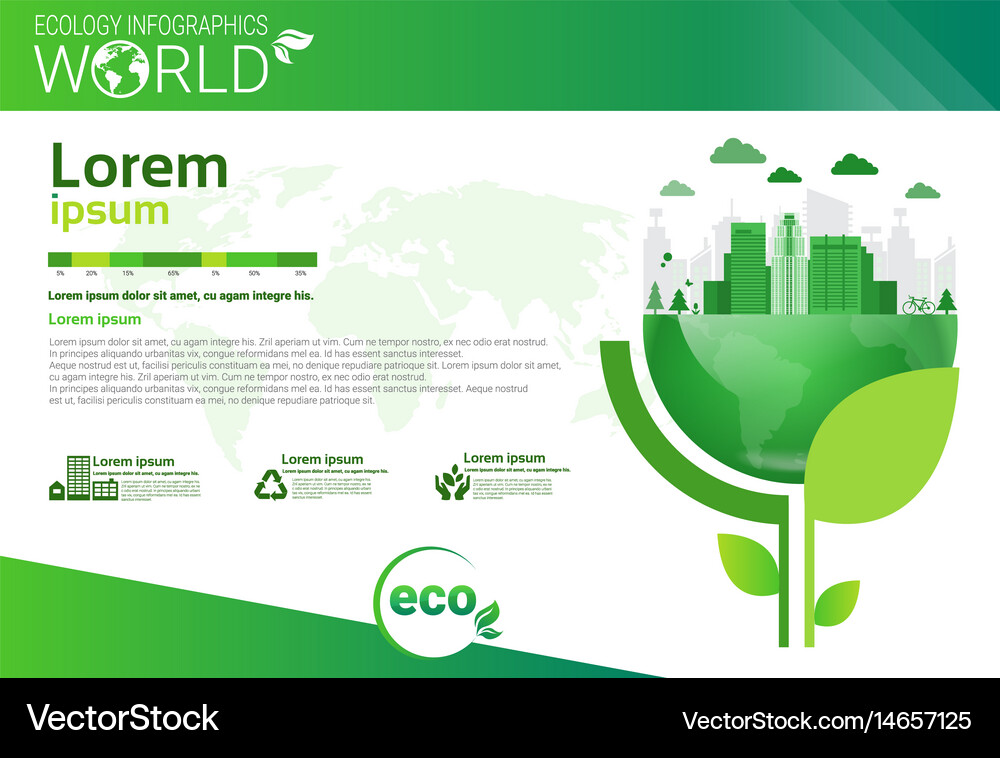 World environmental protection green energy Vector Image