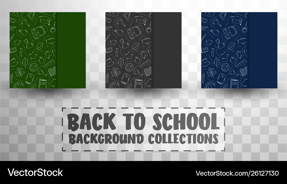 Back to school doodles in chalkboard background Vector Image