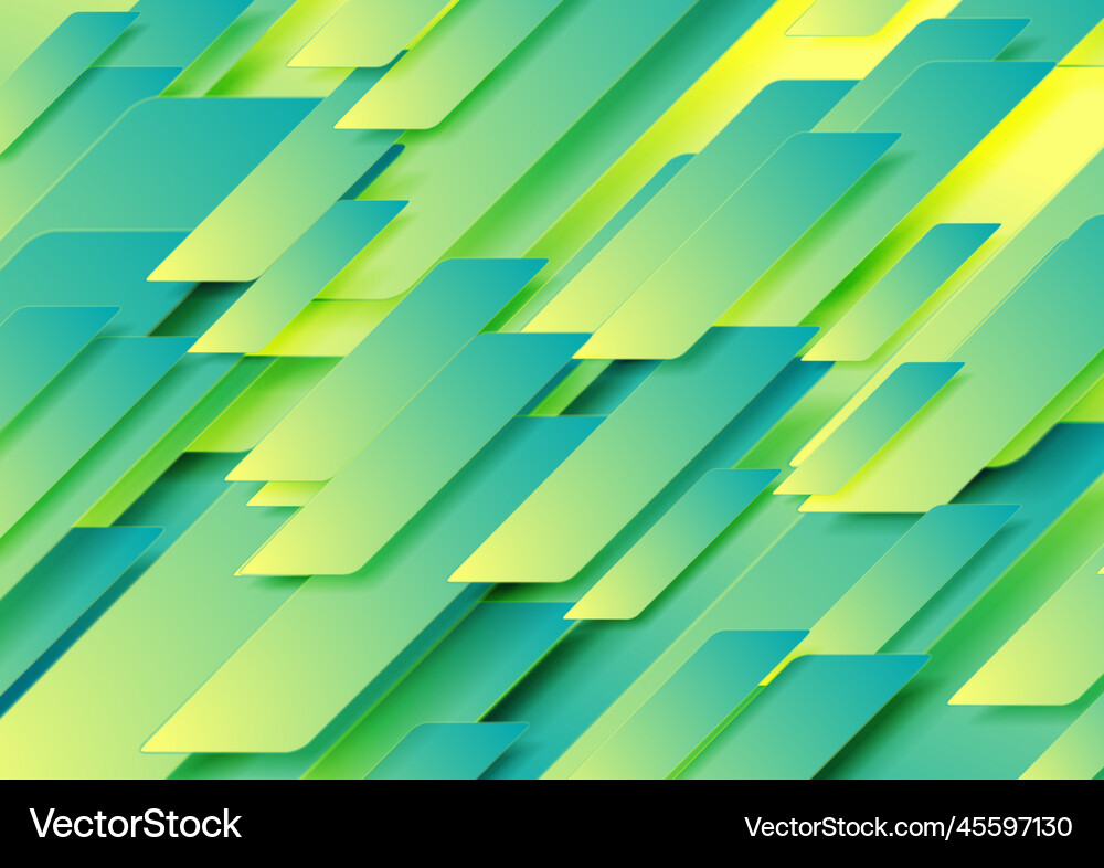 Contrast cyan yellow abstract tech geometric Vector Image