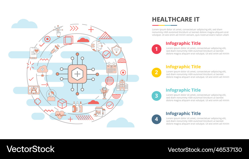 Healthcare it technology information concept for Vector Image