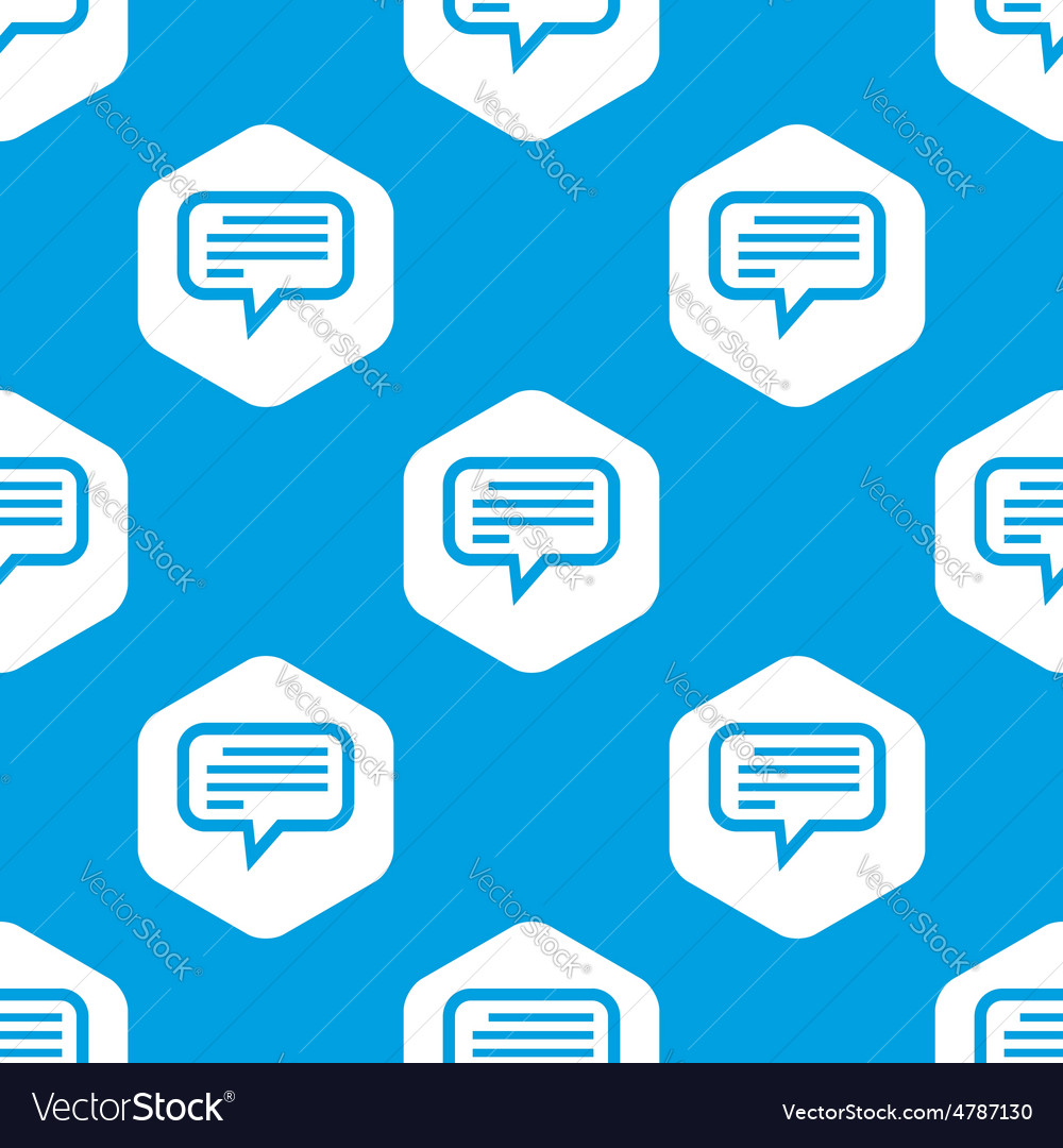 Message hexagon pattern Royalty Free Vector Image