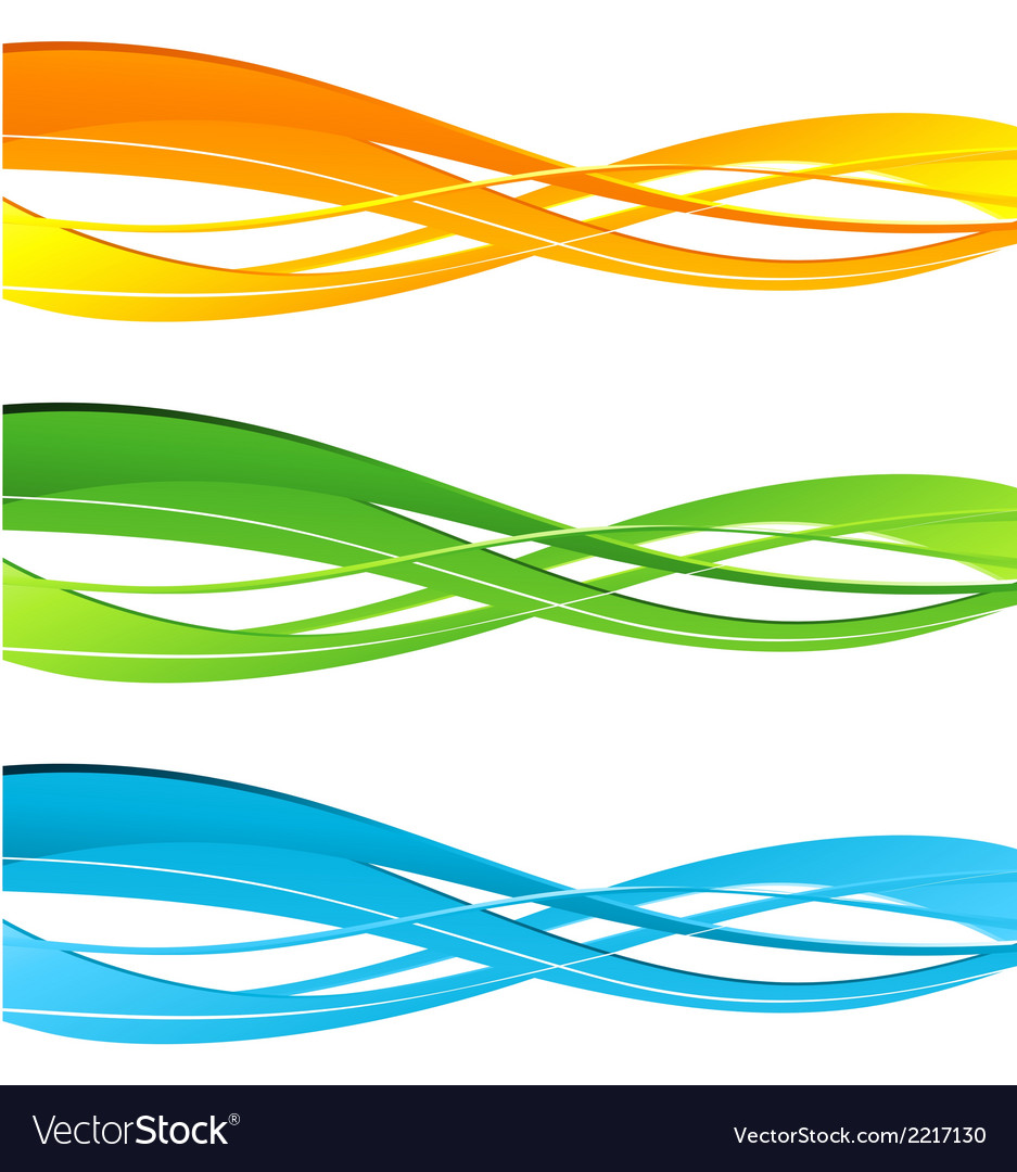 Set color curve lines design element Royalty Free Vector Set color curve lines design element Royalty Free Vector