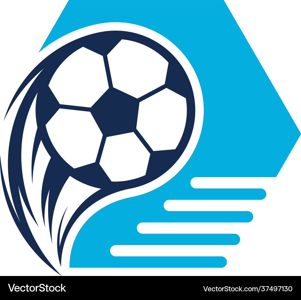 Soccer logo design creative football Royalty Free Vector