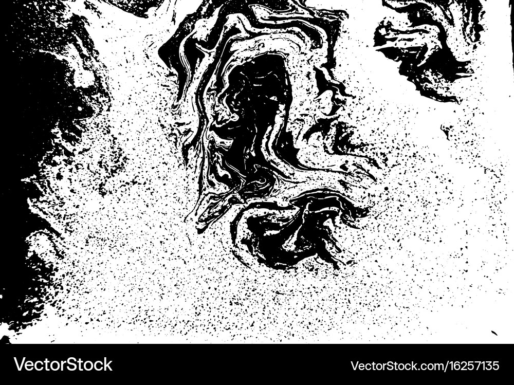Black and white liquid texture watercolor hand Vector Image