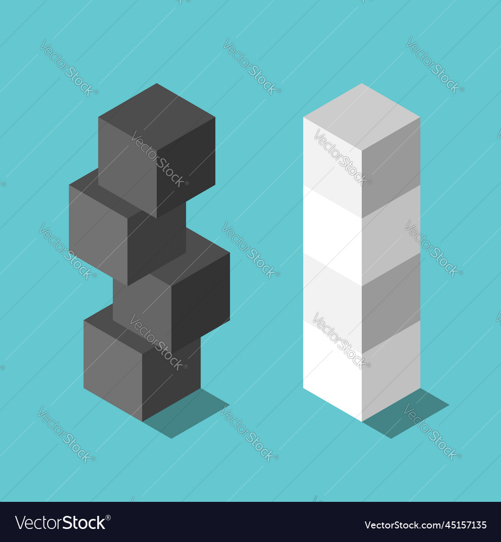 Cubes stacks risk management Royalty Free Vector Image Cubes stacks risk management Royalty Free Vector Image