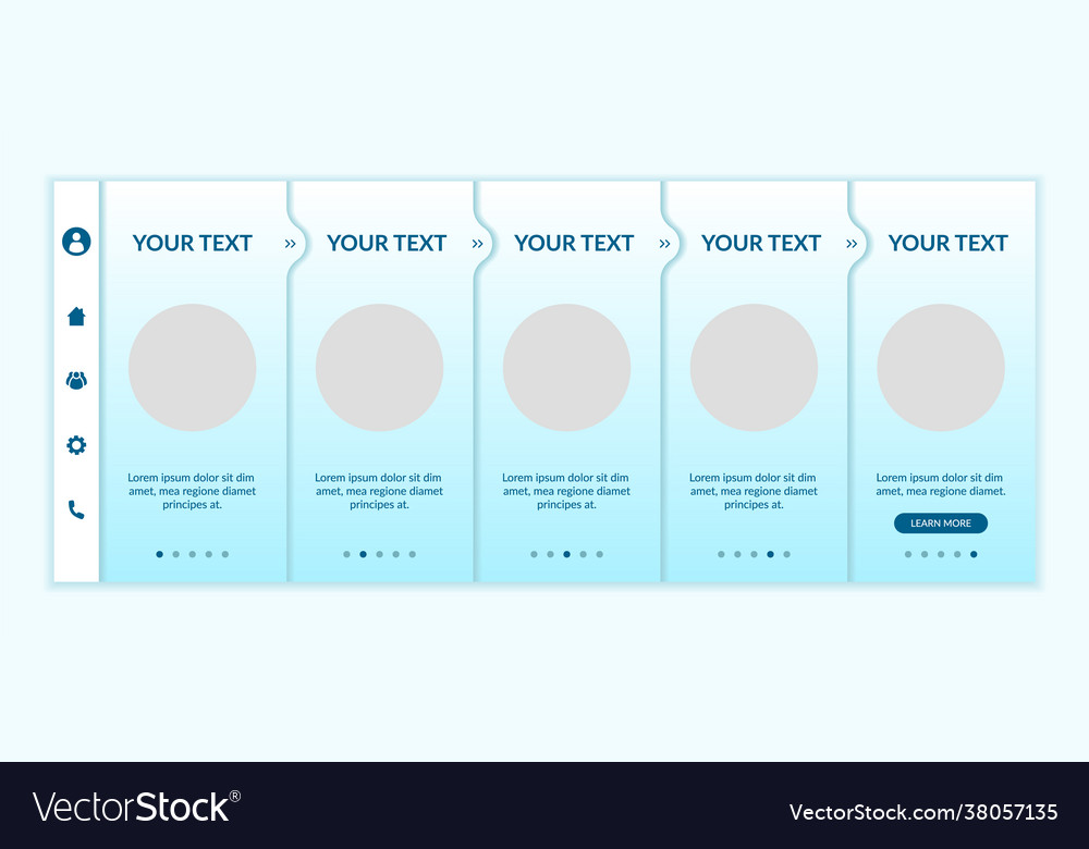 Educational presentations creating onboarding Vector Image