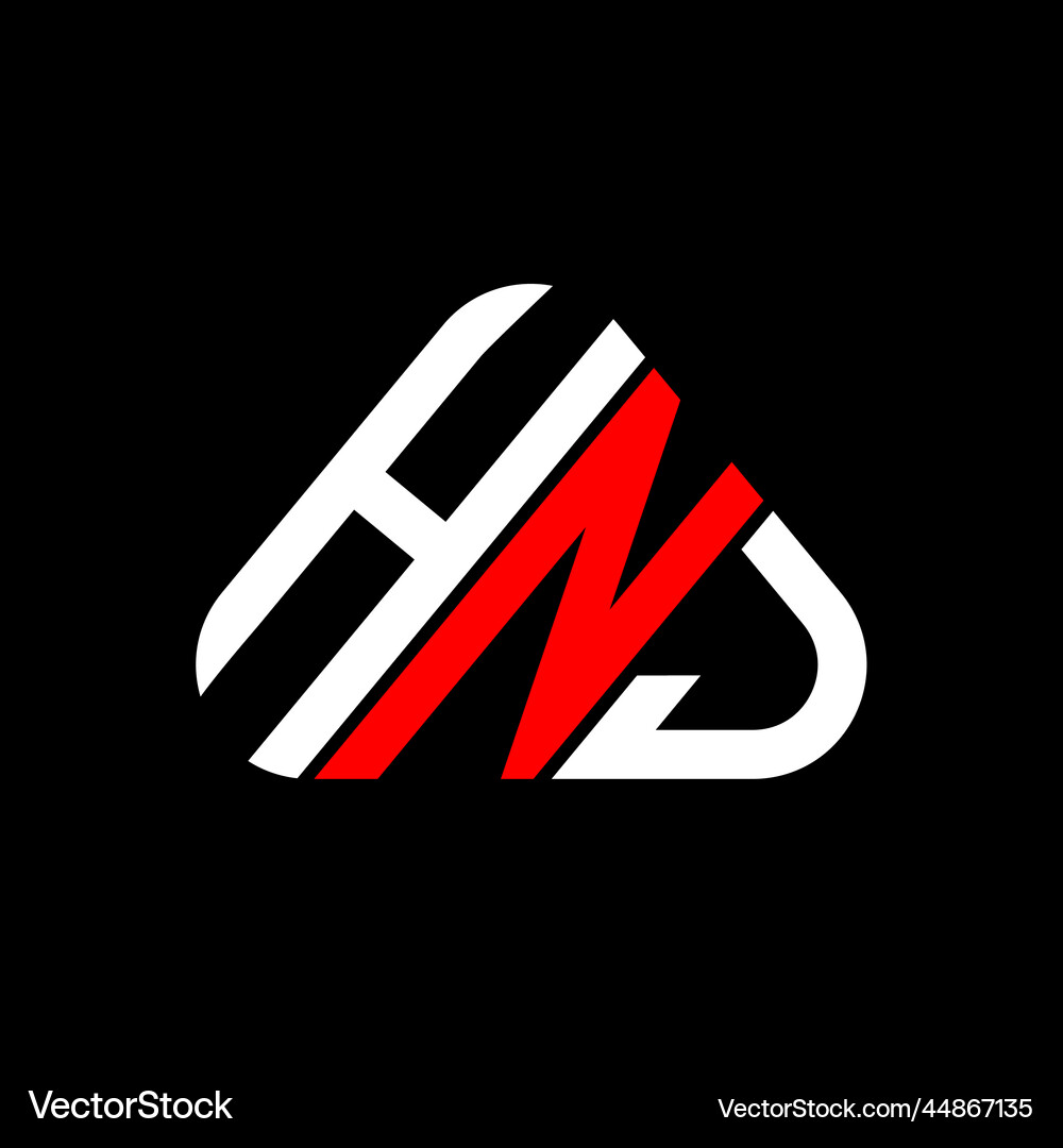 Hnj letter logo creative design with graphic Vector Image