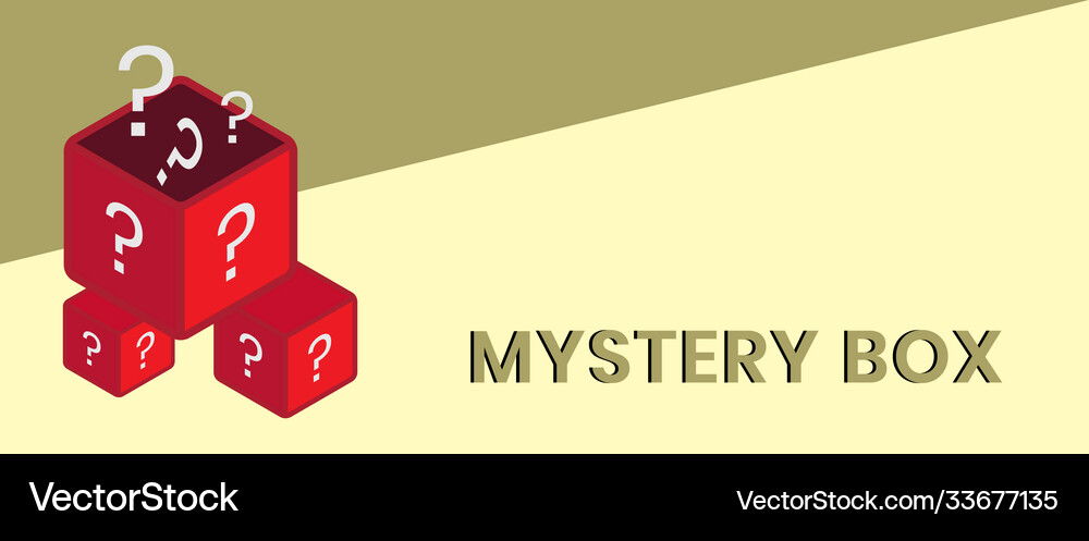 Mystery box or random loot box and gift box Vector Image