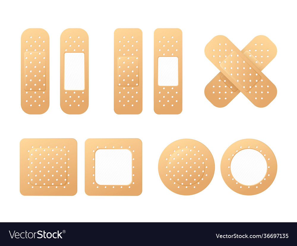 Plaster set Royalty Free Vector Image - VectorStock