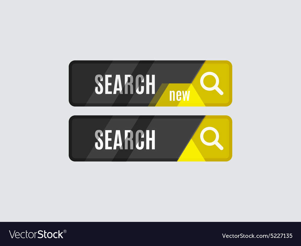 Search button futuristic hi-tech ui design Vector Image