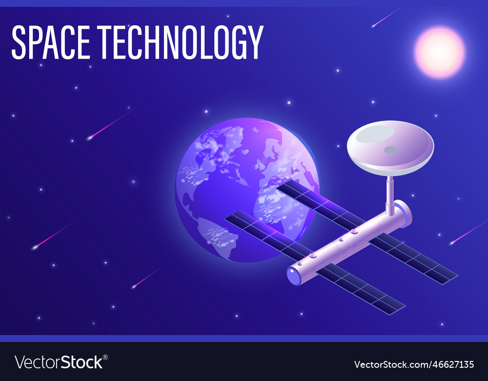Space technology Royalty Free Vector Image - VectorStock
