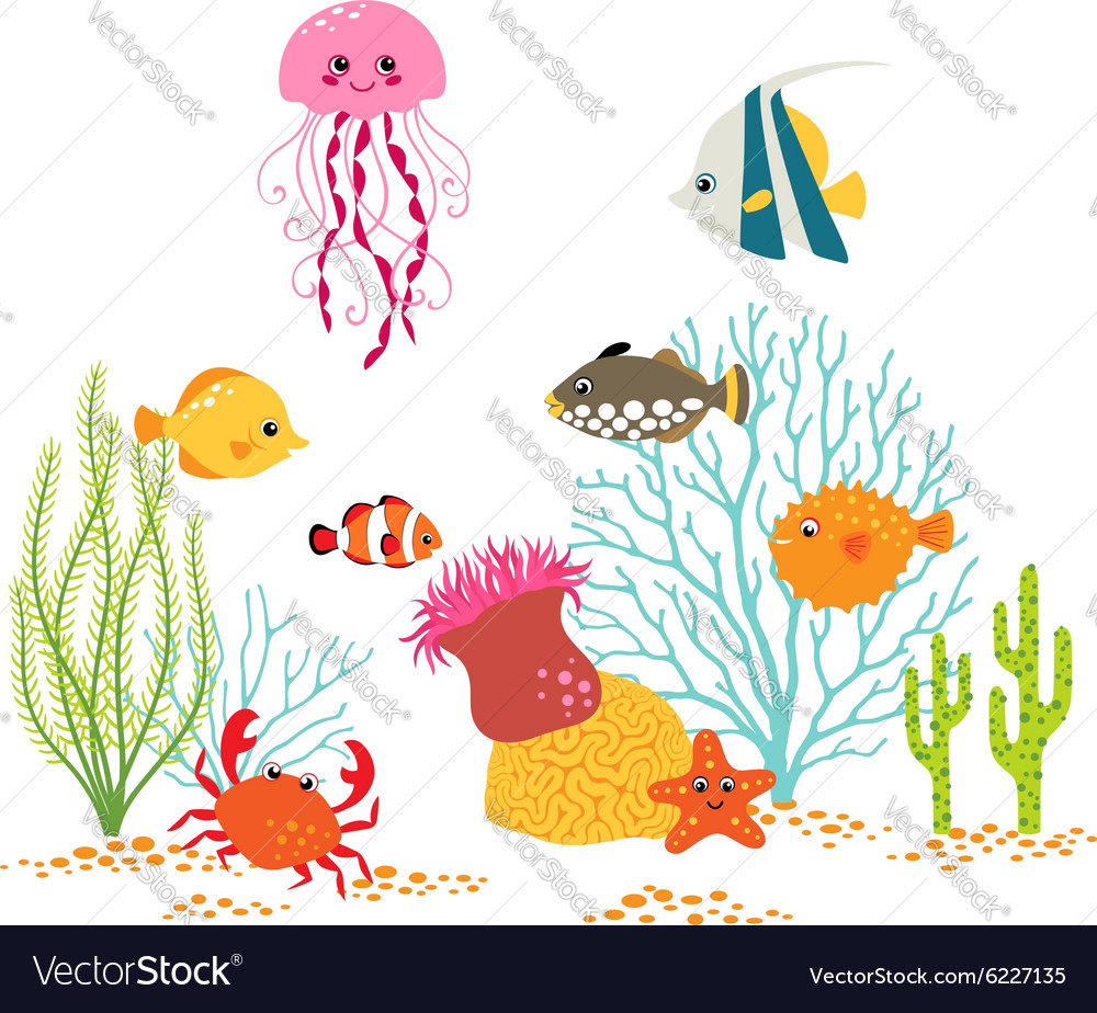 Underwater world design Royalty Free Vector Image