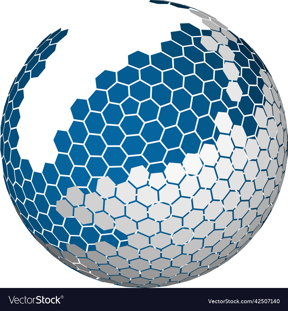 Abstract hexagonal 3d sphere background Royalty Free Vector Abstract hexagonal 3d sphere background Royalty Free Vector