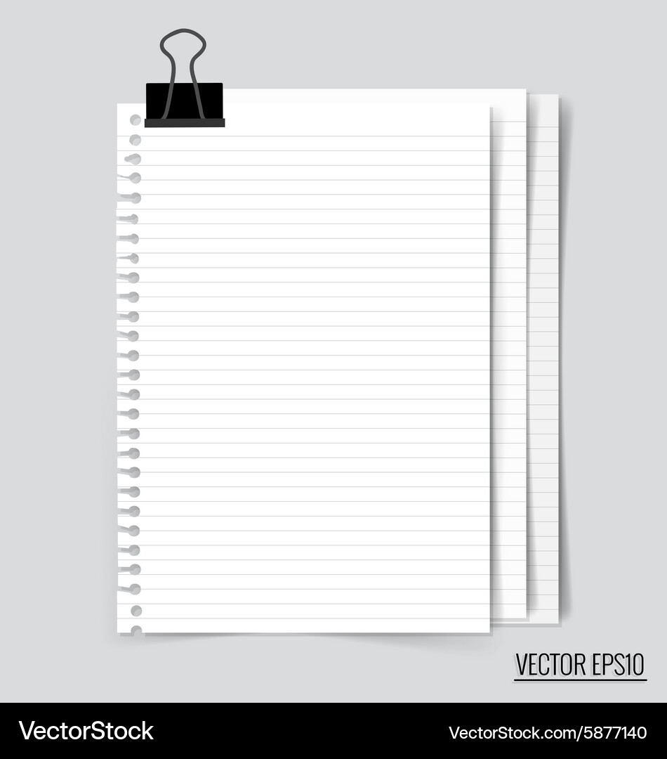 Collection of various white papers ready for your Vector Image