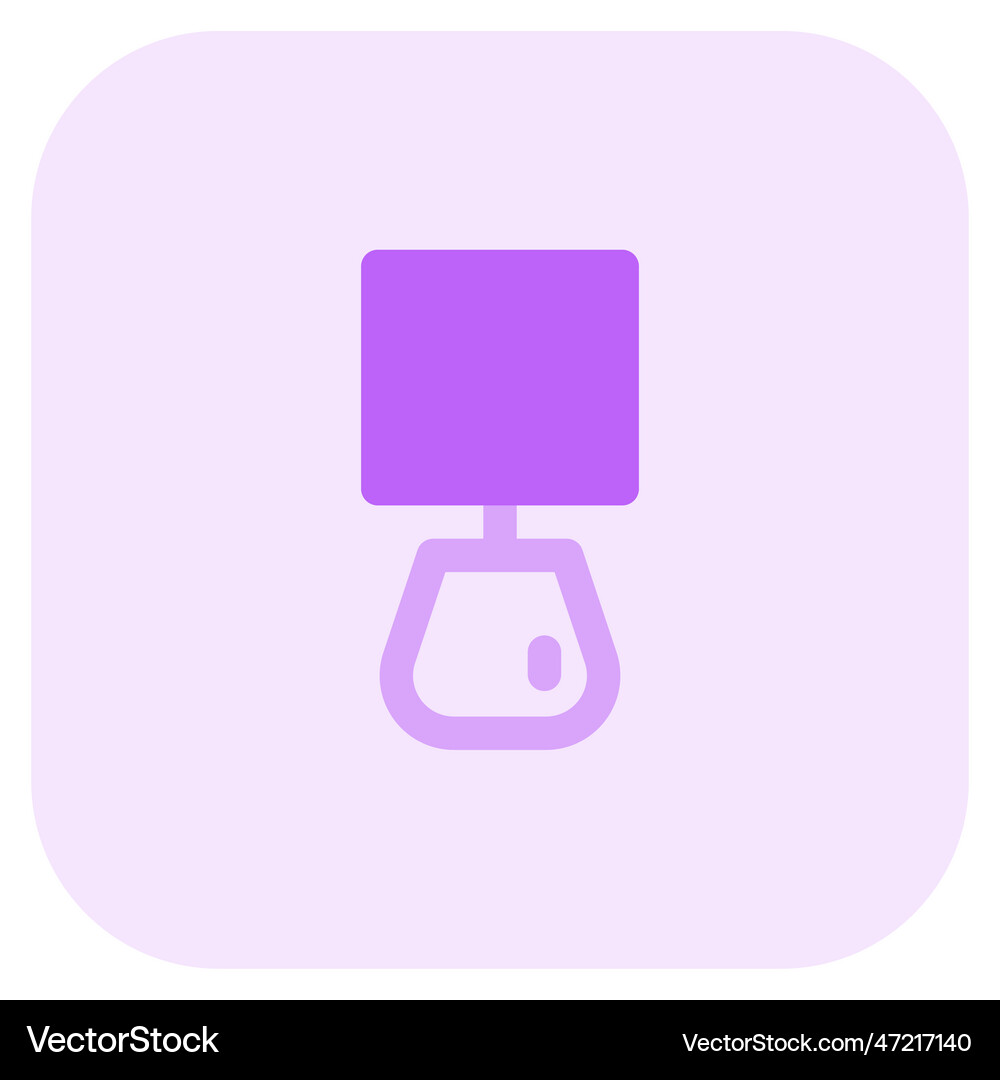 Electric lamp with integrated switch for room Vector Image