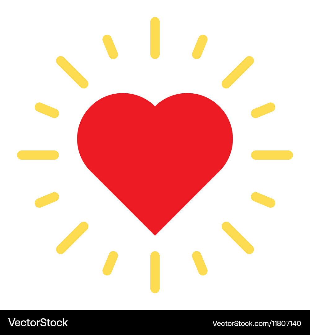 Heart love romantic isolated icon Royalty Free Vector Image