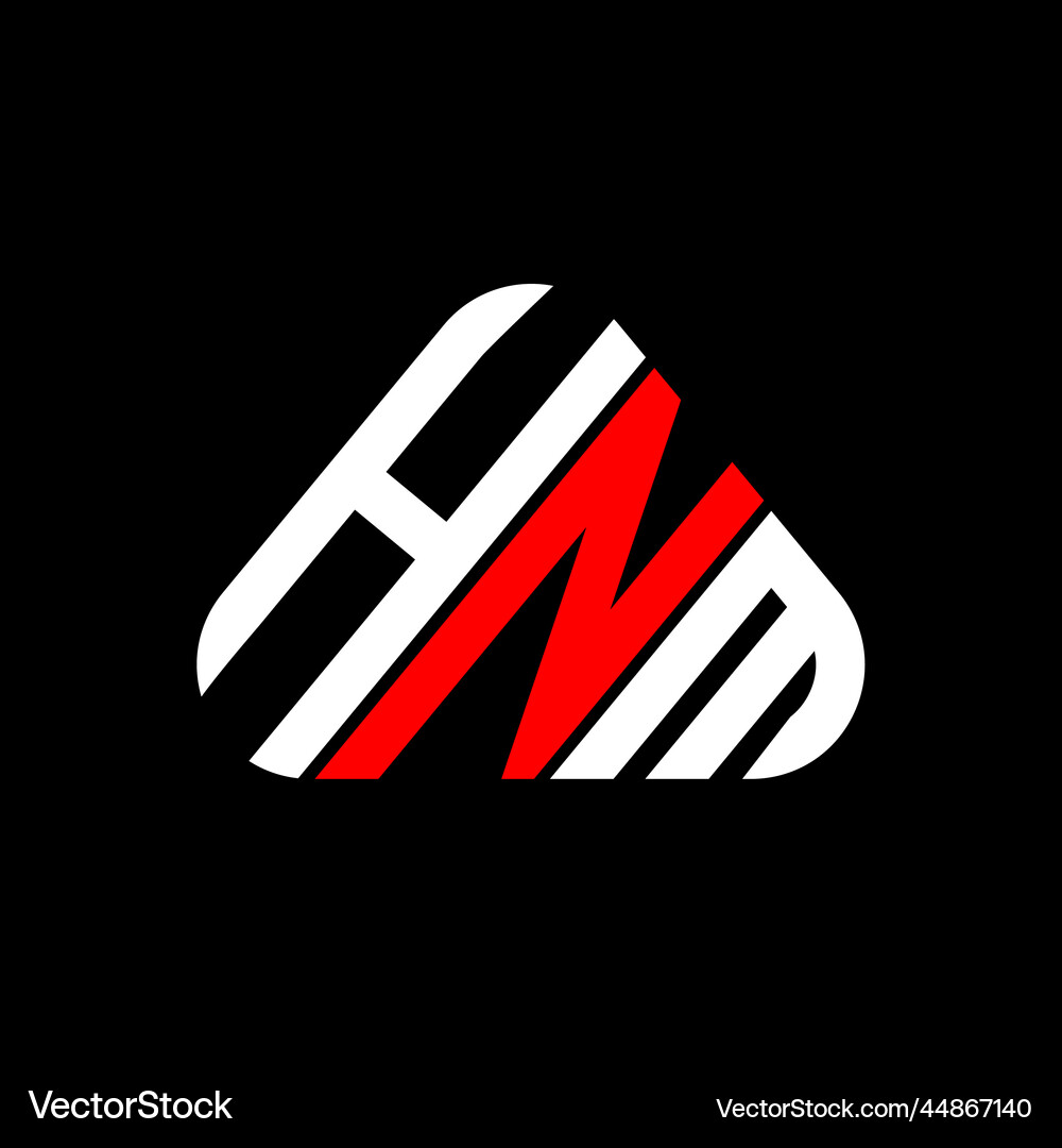 Hnm letter logo creative design with graphic Vector Image