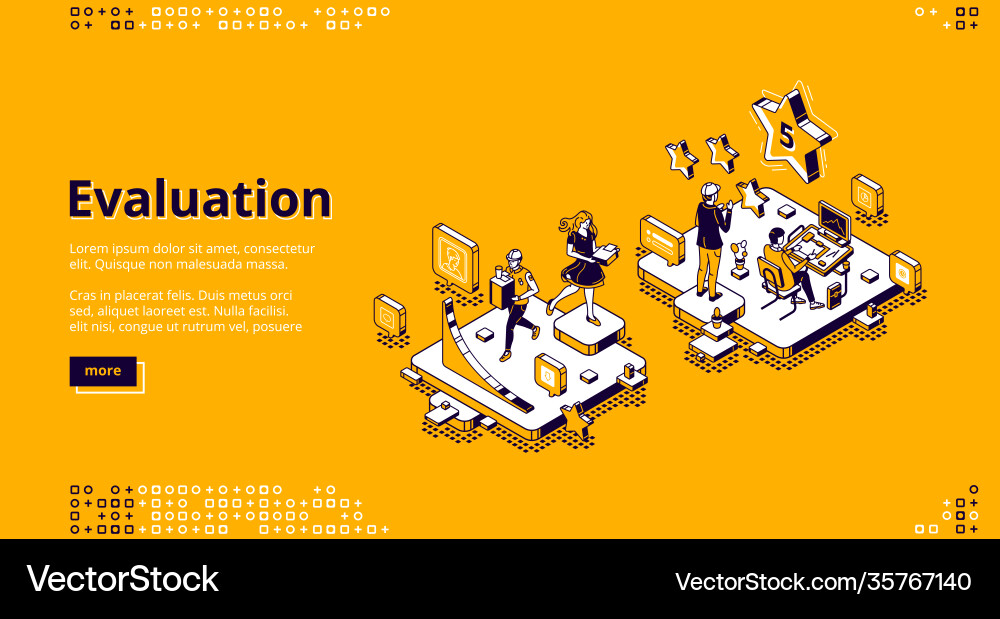 Landing page rating and evaluation service Vector Image