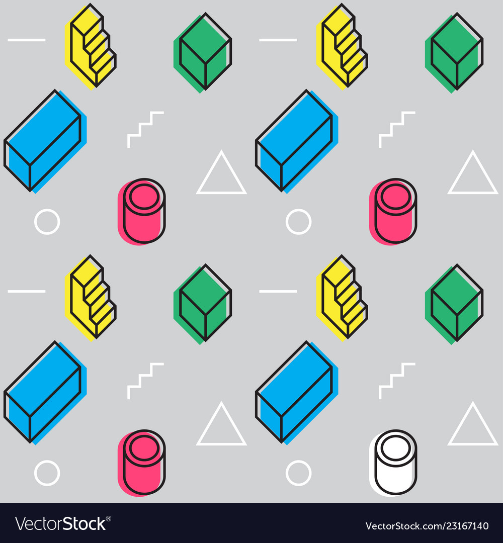 Memphis design pattern Royalty Free Vector Image