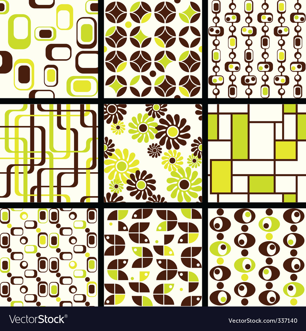 Modern seamless patterns Royalty Free Vector Image