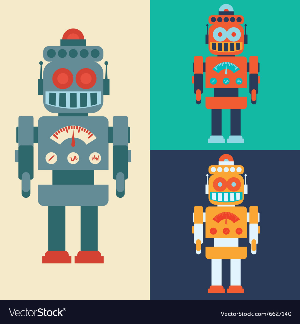 Robot and technology design Royalty Free Vector Image