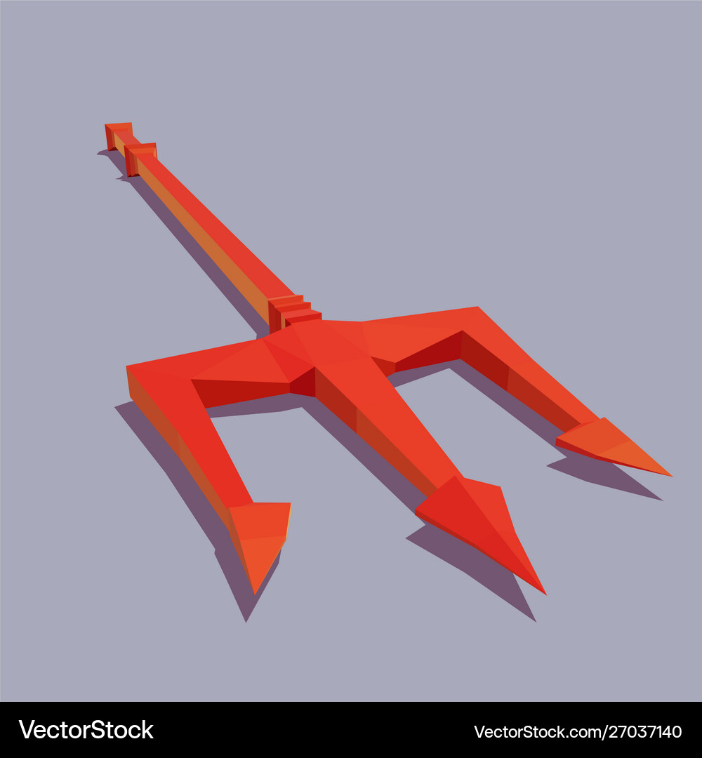 Trident devil Royalty Free Vector Image - VectorStock