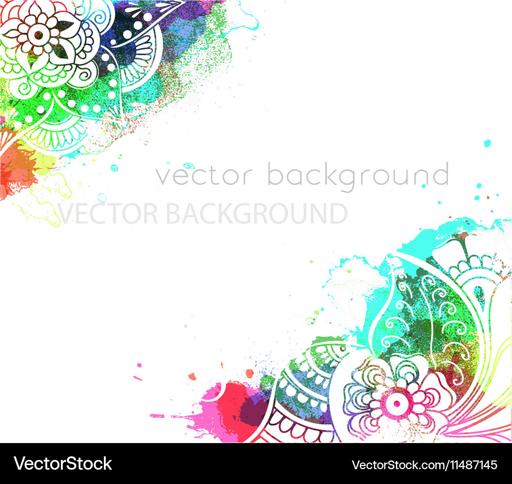 Abstract pattern of a tattoo henna Royalty Free Vector Image