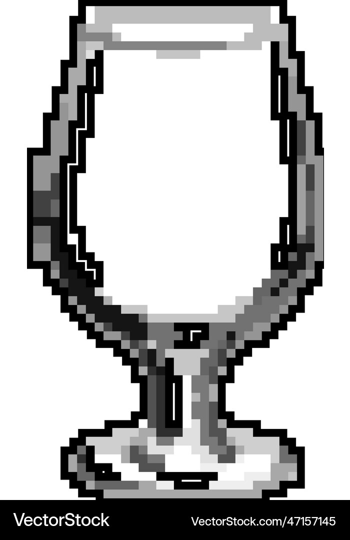 Alcohol beer glass game pixel art Royalty Free Vector Image