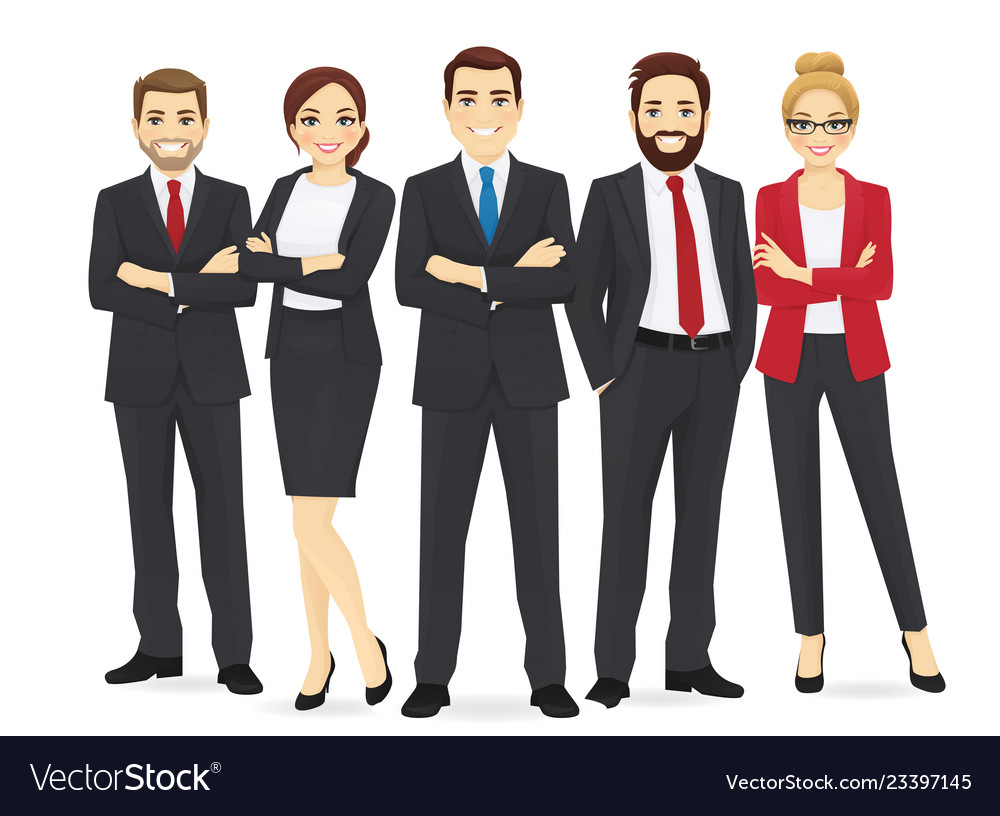 Business team set Royalty Free Vector Image - VectorStock