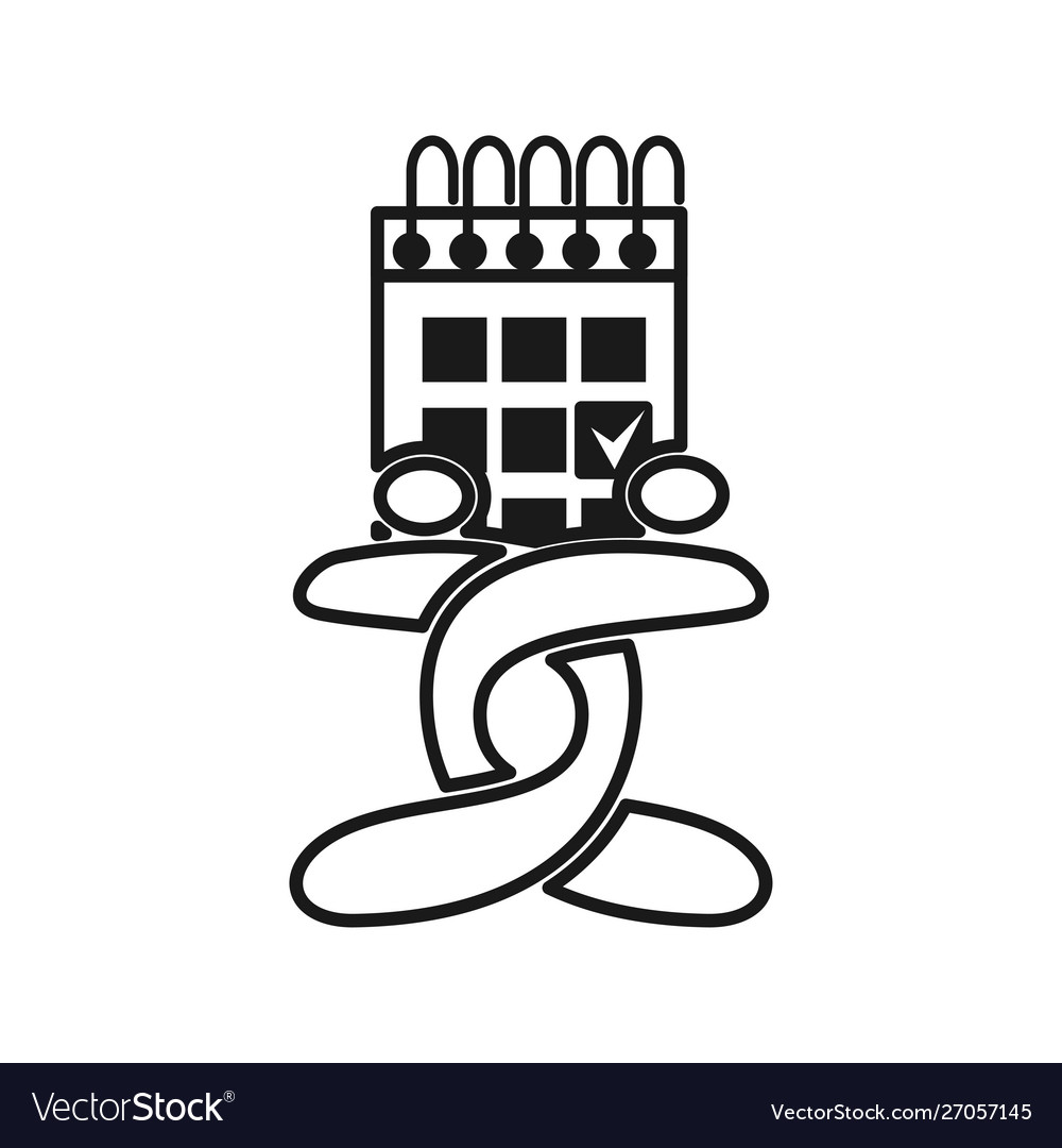 Calendar appointment commitment teamwork together Vector Image
