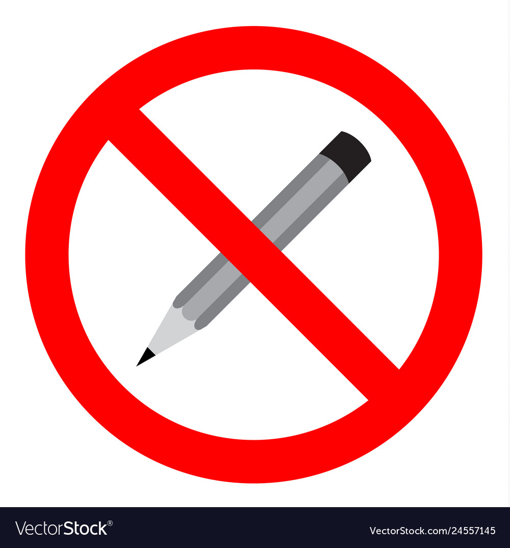Do Not Write Sign Royalty Free Vector Image VectorStock