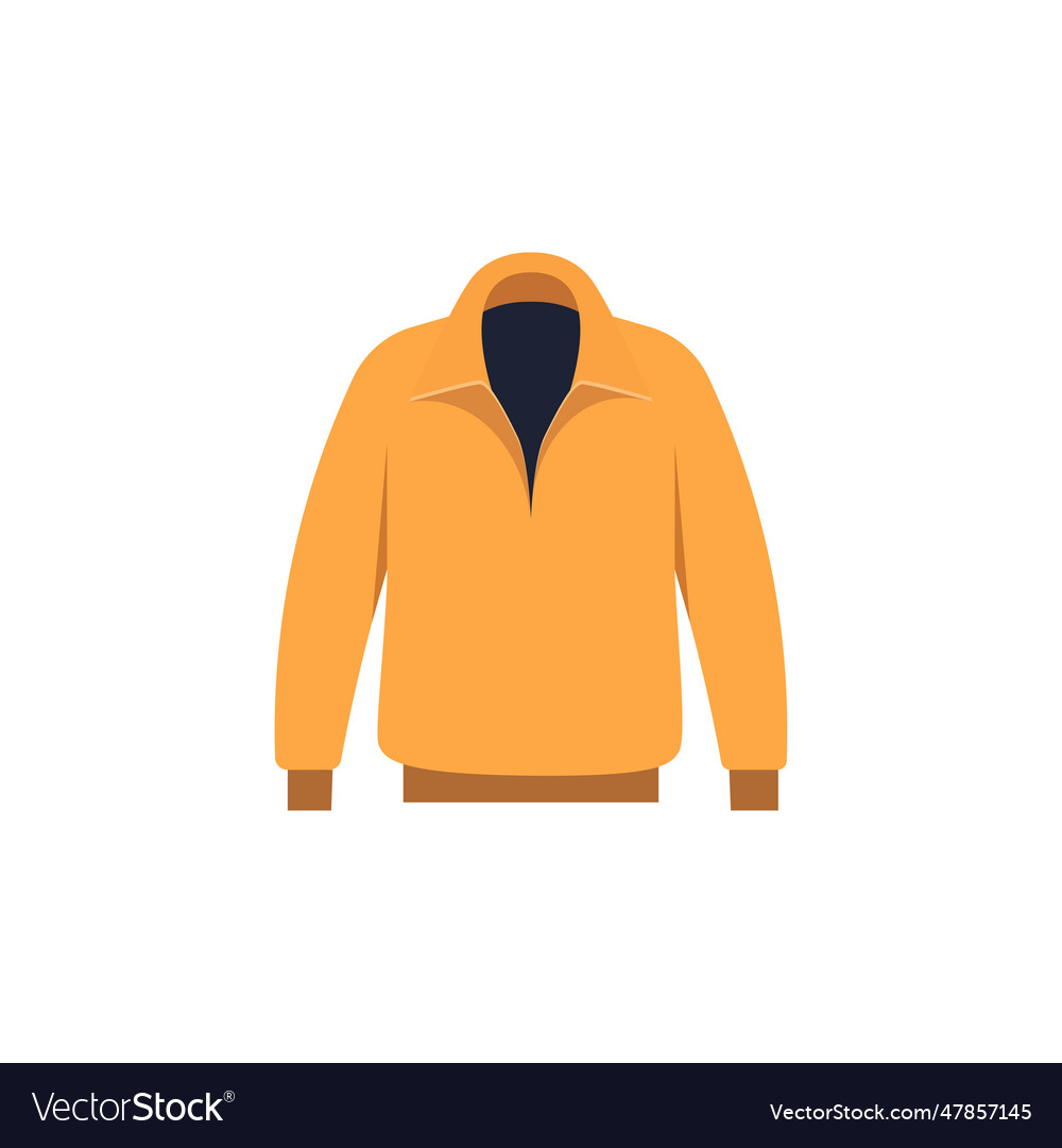 Flat jacket apparel template front Royalty Free Vector Image