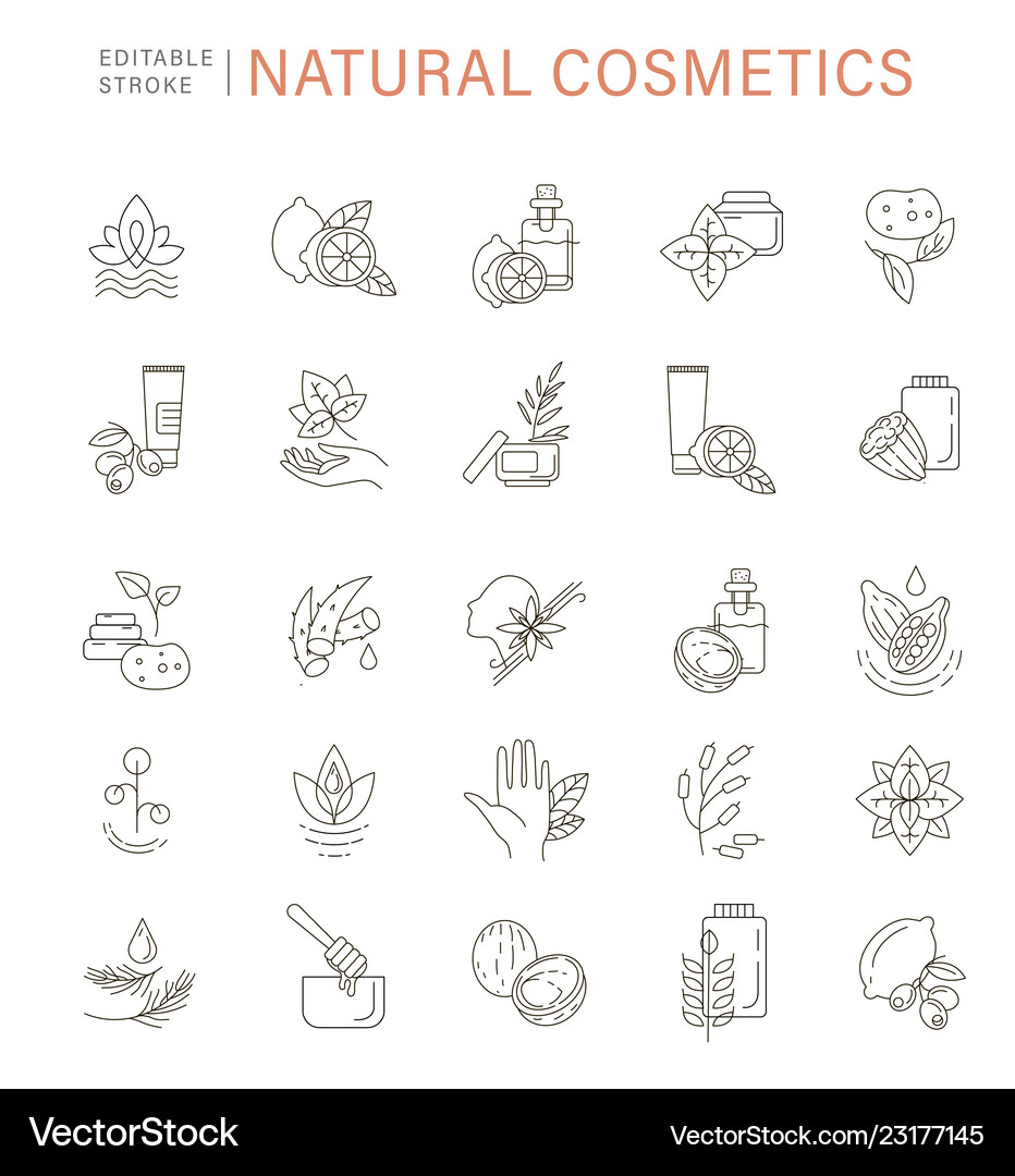 Icon and logo for natural cosmetics Royalty Free Vector
