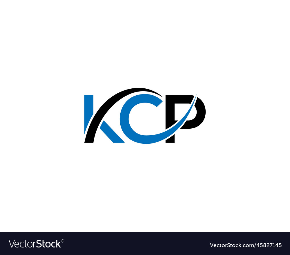 Letter kcp initial logo design Royalty Free Vector Image