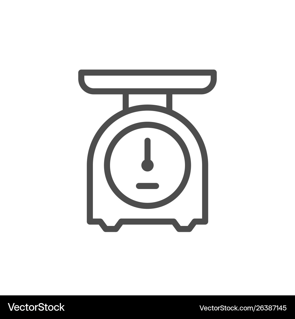 Mechanical scales line outline icon Royalty Free Vector