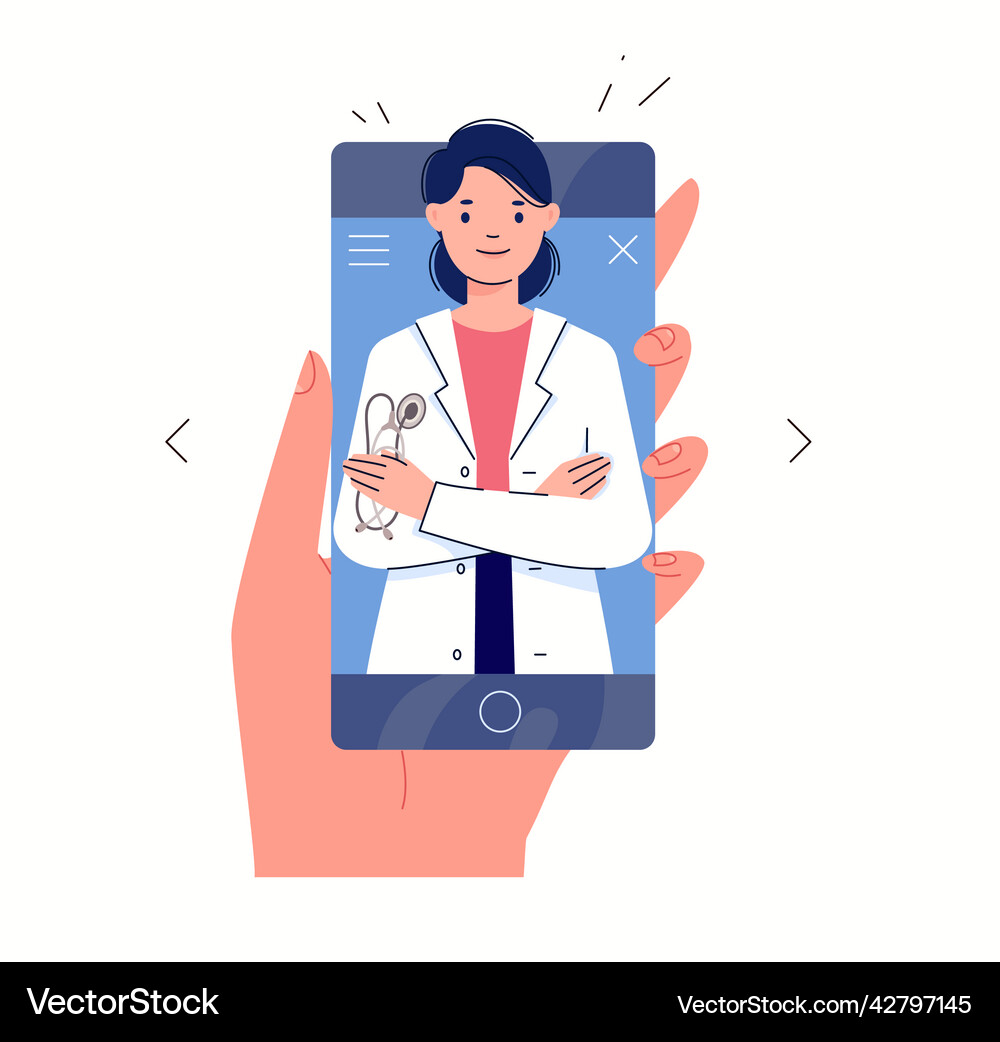Medical online consultation Royalty Free Vector Image