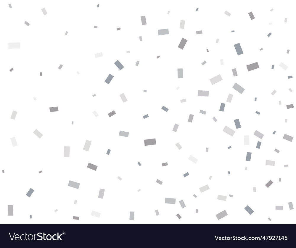 Modern light silver rectangular glitter confetti Vector Image