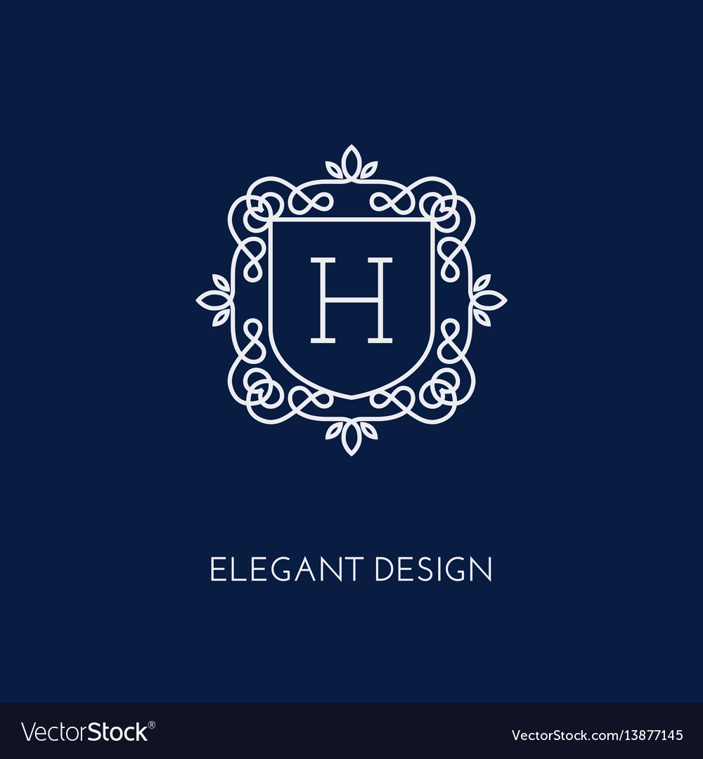 Monogram design template Royalty Free Vector Image
